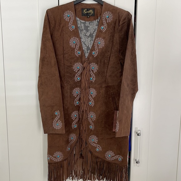 Scully | Jackets & Coats | Scully Suede Car Coat With Turquoise And ...